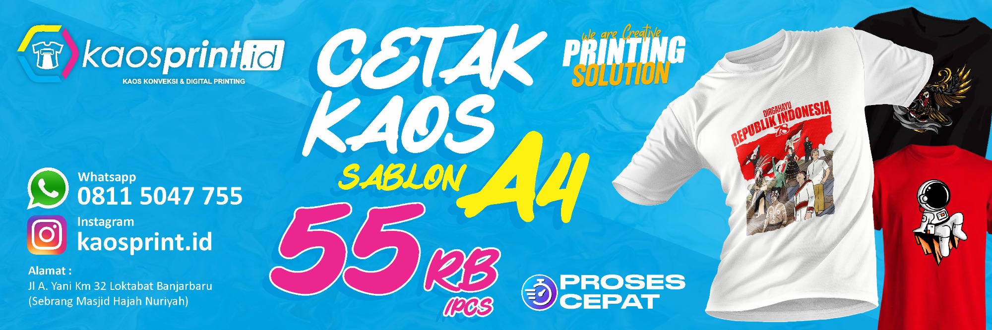 Cetak Sablon Kaos